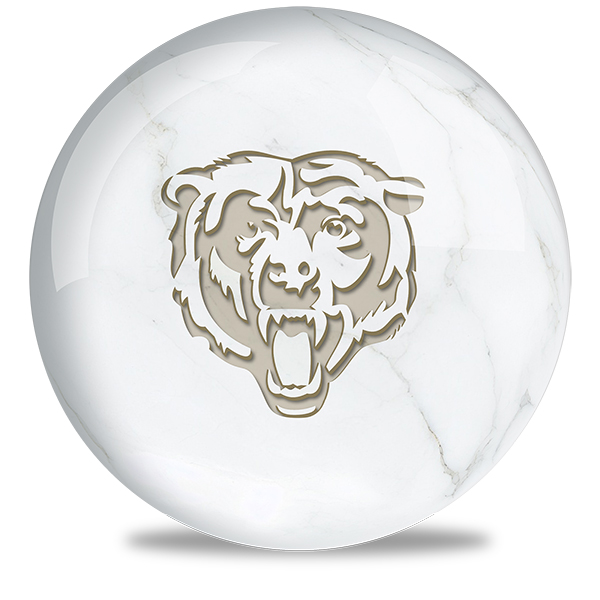 Chicago Bears regulation NFL bowing ball white marble design