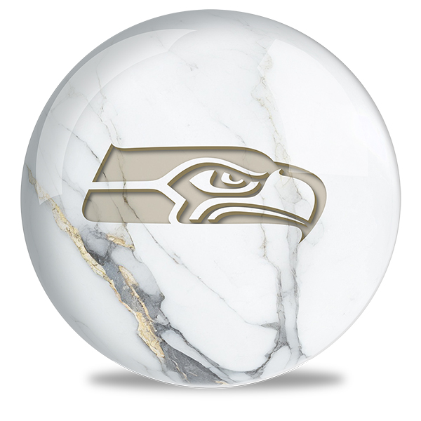 Seattle Seahawks regulation NFL bowing ball white marble design