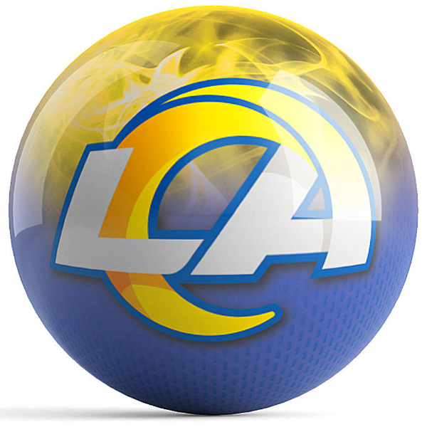 Los Angeles Rams regulation NFL bowing ball on fire design