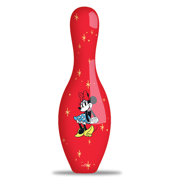Disney character minnie mouse bowling pin is regulation size