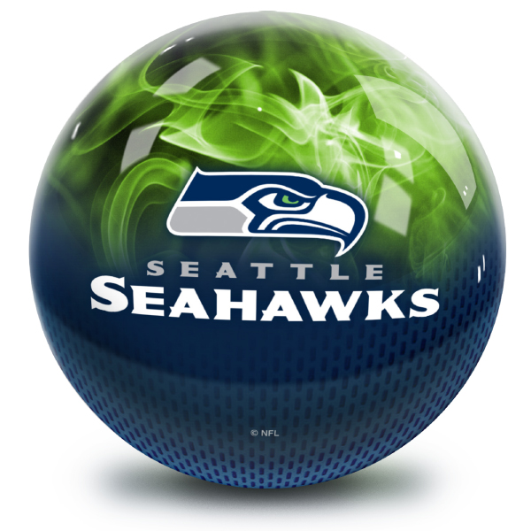 Seattle Seahawks regulation NFL bowing ball on fire design
