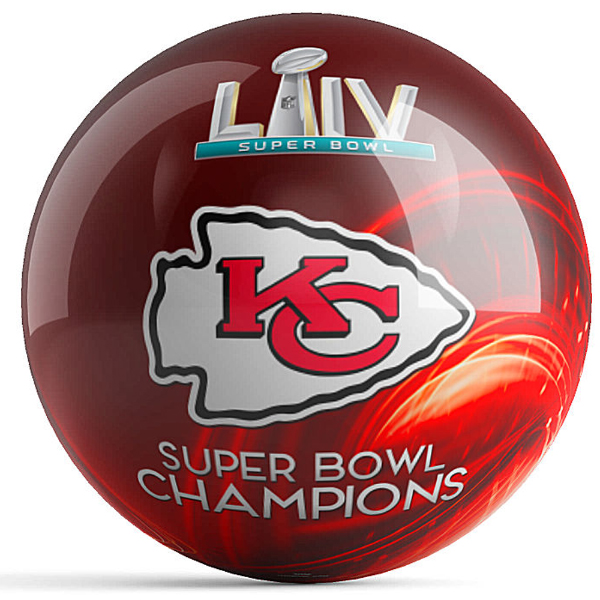 Super Bowl LIV Champion Kansas City Chiefs bowling ball NFL regulation ...