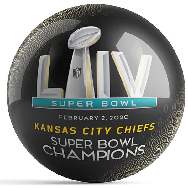 Super Bowl LIV Championship of the Kansas City Chiefs bowling ball NFL ...